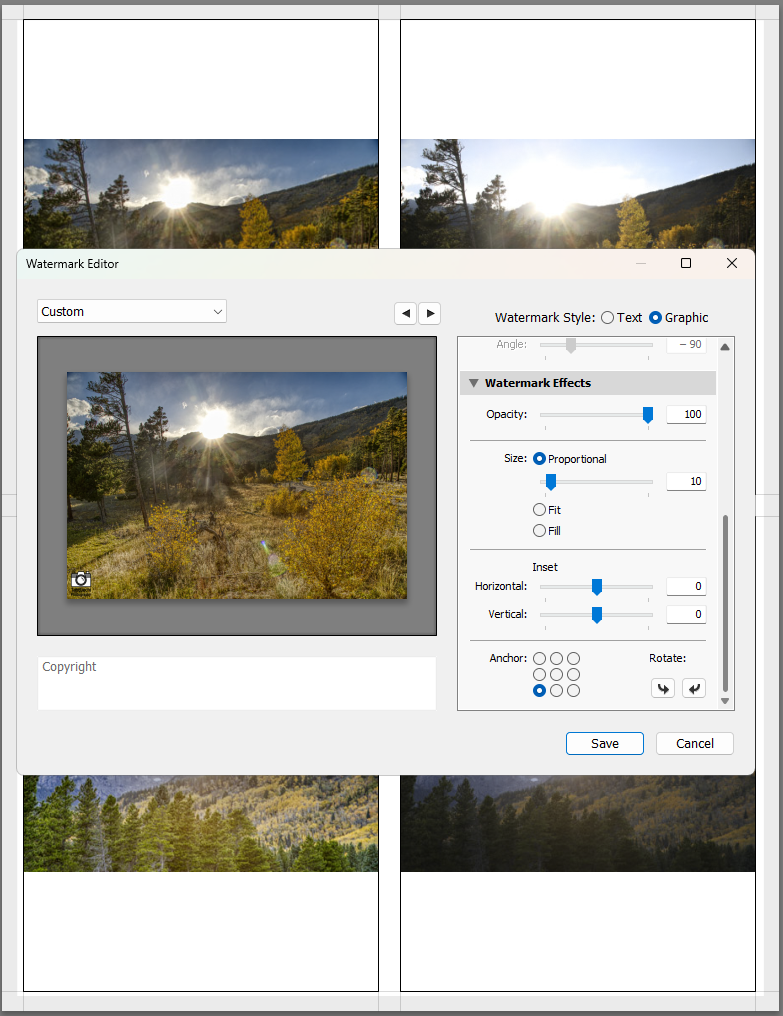 Watermarking your photos